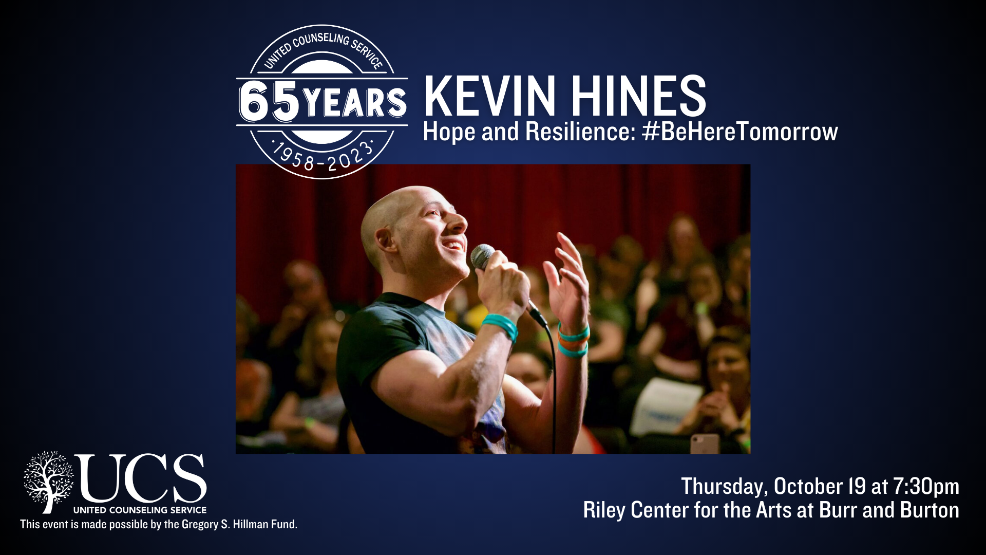 An Evening with Kevin Hines - United Counseling Service